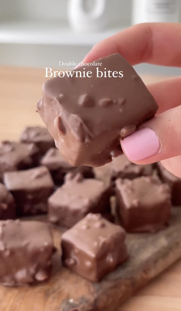 Double Chocolate Brownie Bites Recipe | The Feedfeed