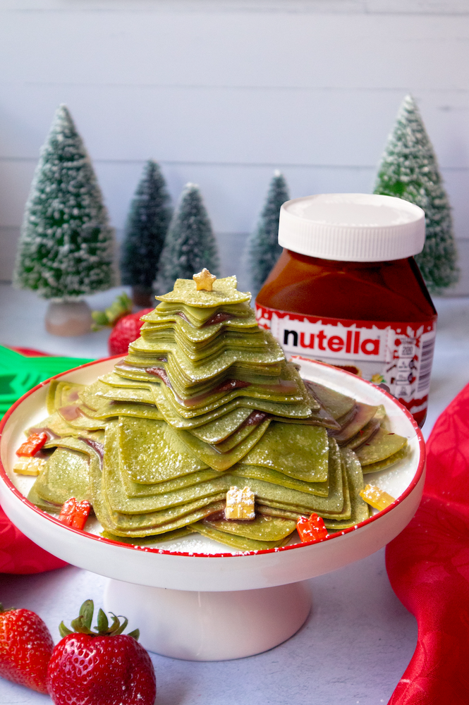 Matcha Crepe Cake with Nutella® | Video Recipe The Feedfeed