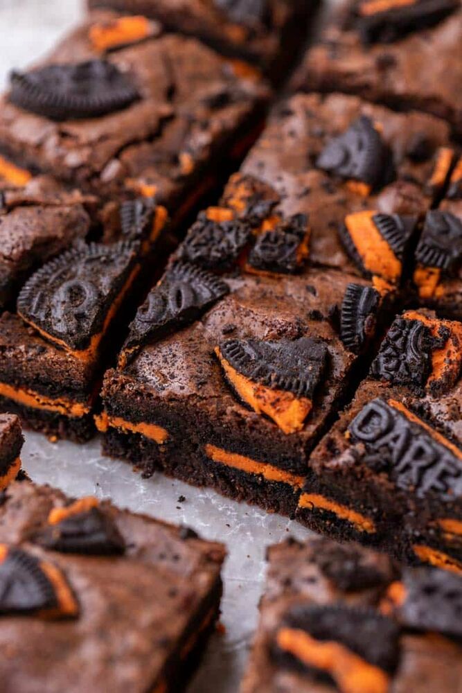 Halloween Oreo stuffed brownies Recipe | The Feedfeed