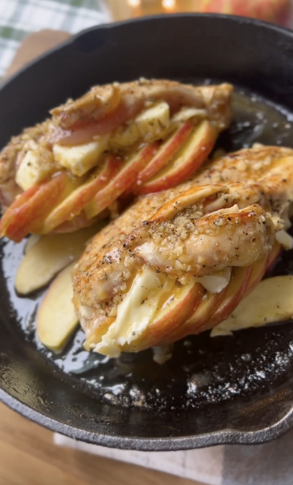 Apple and Brie Chicken with Maple Glaze Recipe | The Feedfeed