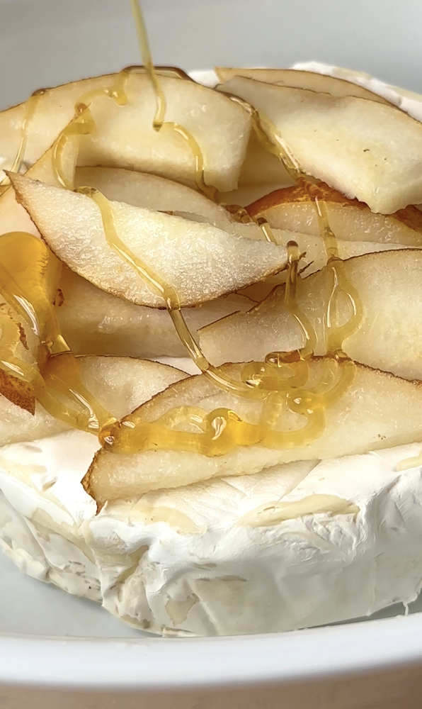 Baked Brie with Pears & Crostini Recipe | The Feedfeed