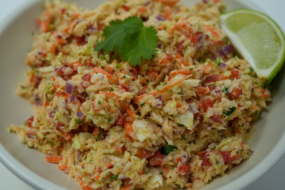 Creamy Papaya Cole Slaw Recipe | The Feedfeed