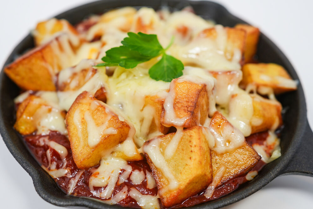 Roasted Red Pepper and Monterey Jack Cheese Patatas Bravas Recipe | The ...