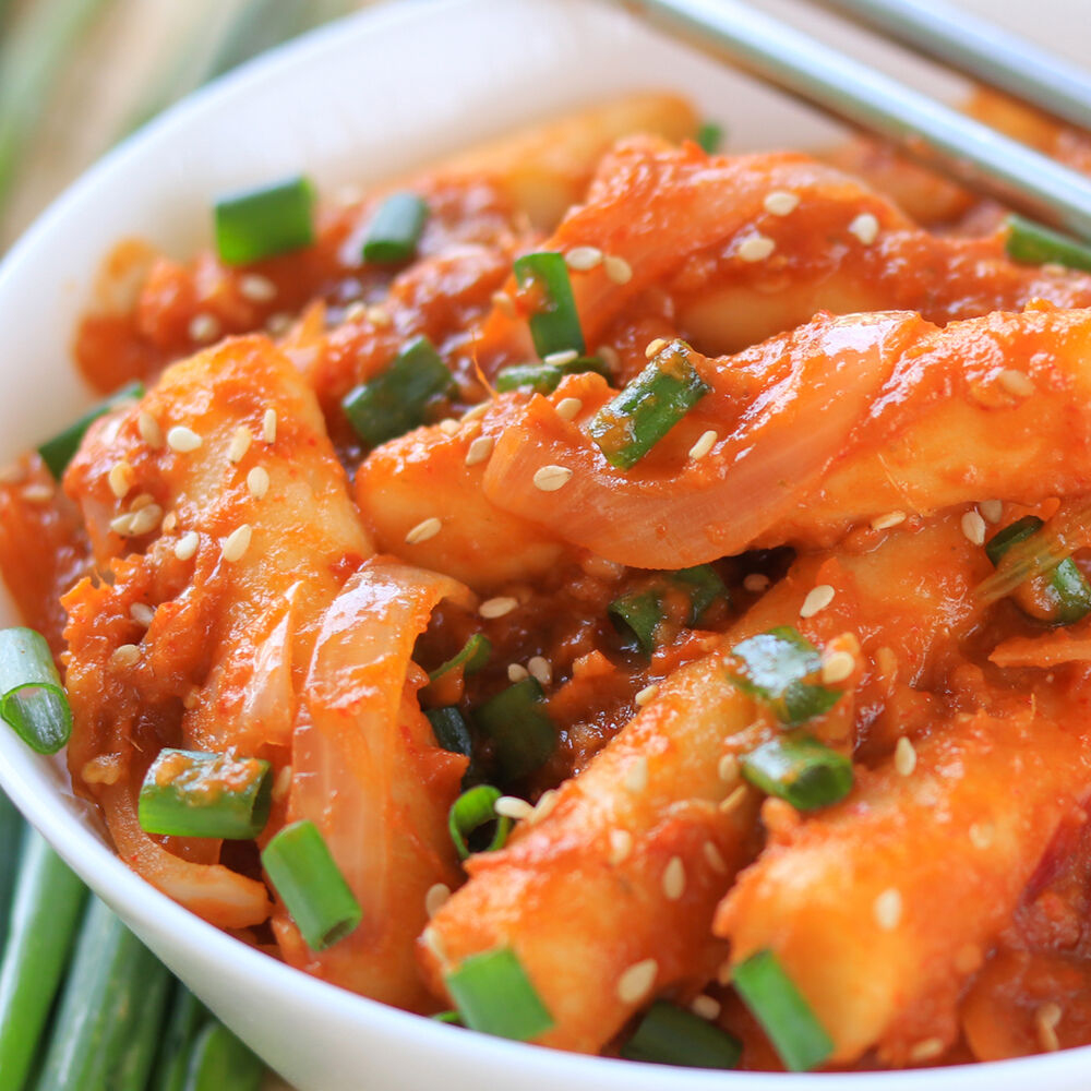 Tteok-bokki | Korean Spicy Rice Cake with Indian Ingredients Recipe ...