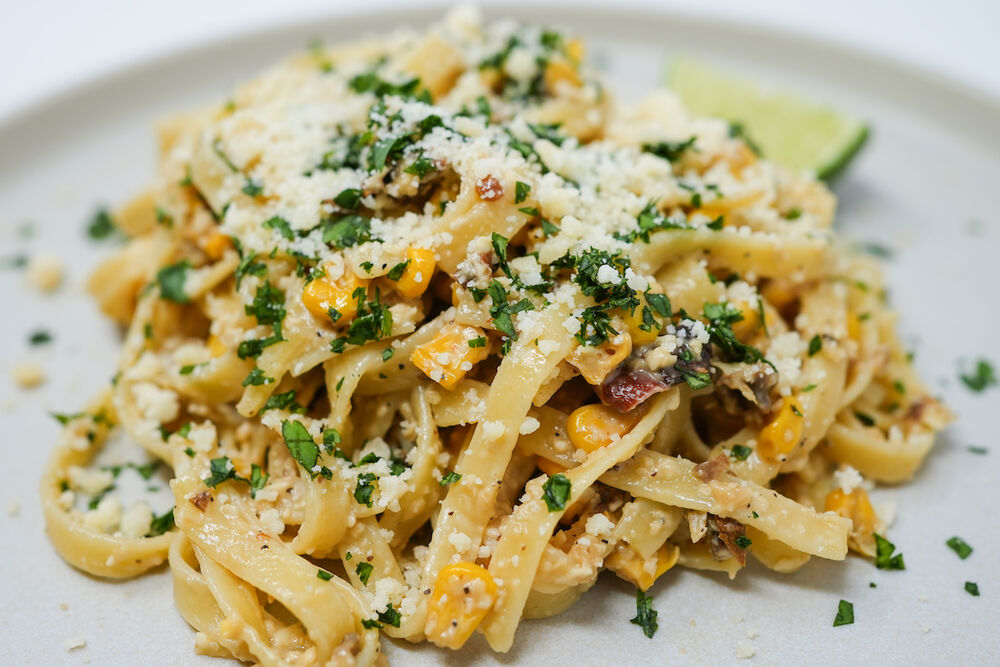 Creamy Corn and Chipotle Fettuccini Recipe | The Feedfeed