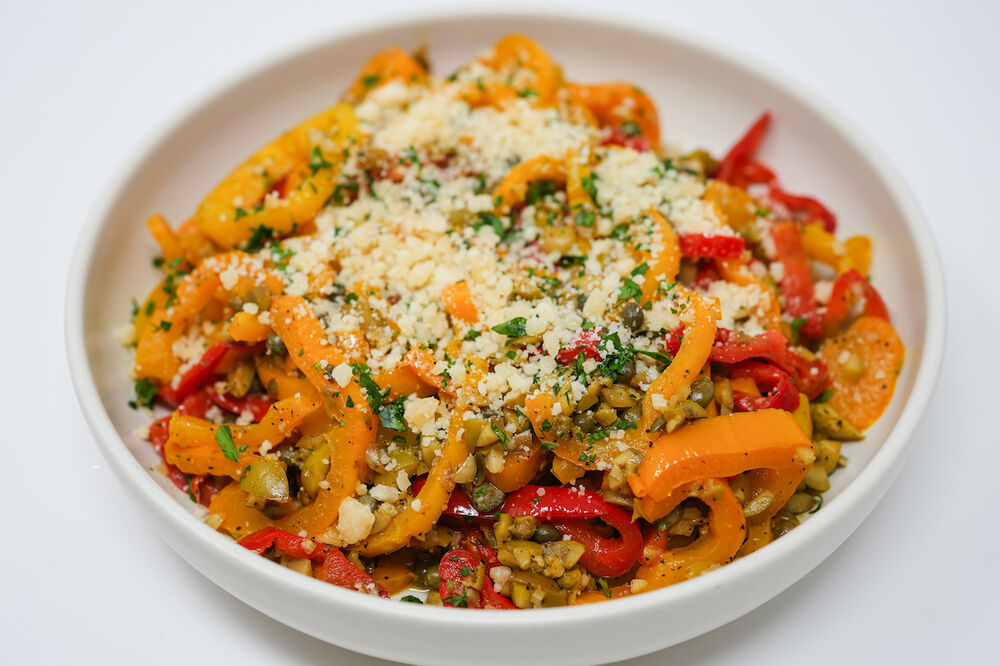 Sautéed Italian Sweet Peppers with Capers, Olives, and Garlic Recipe ...