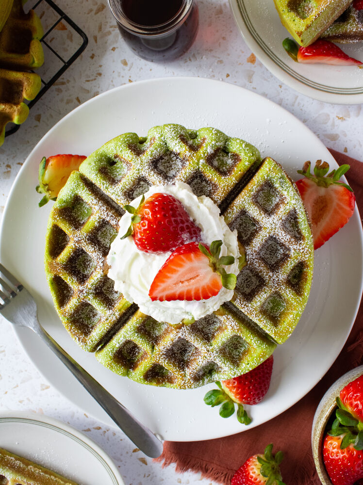 Matcha Mochi Waffles Recipe | The Feedfeed