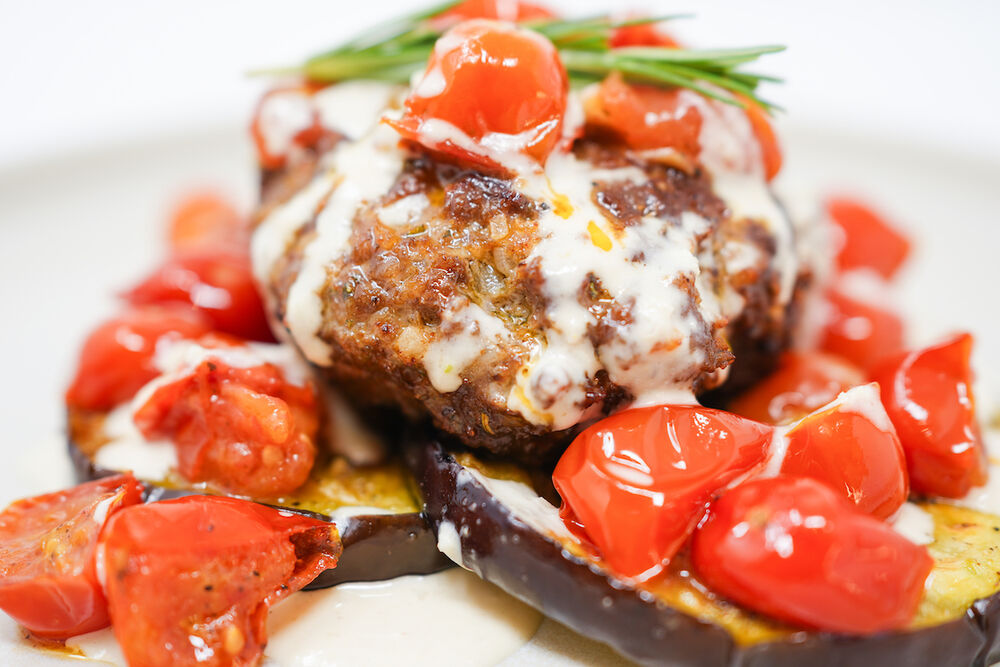 Mediterranean Lamb, Eggplant, and Tomato Stack Recipe | The Feedfeed