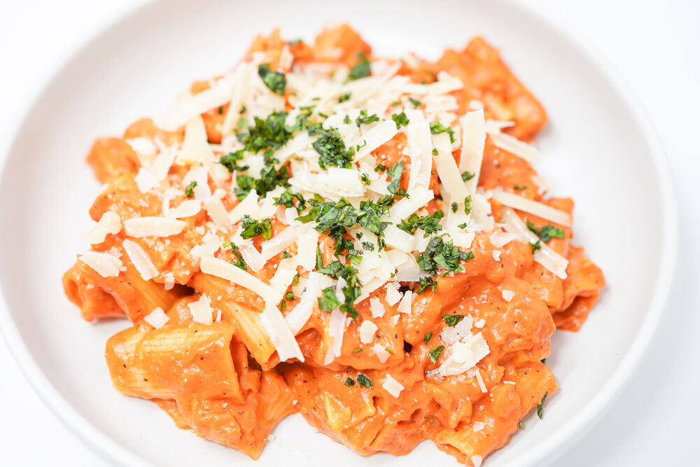 Garlic Butter Vodka Rigatoni Recipe | The Feedfeed