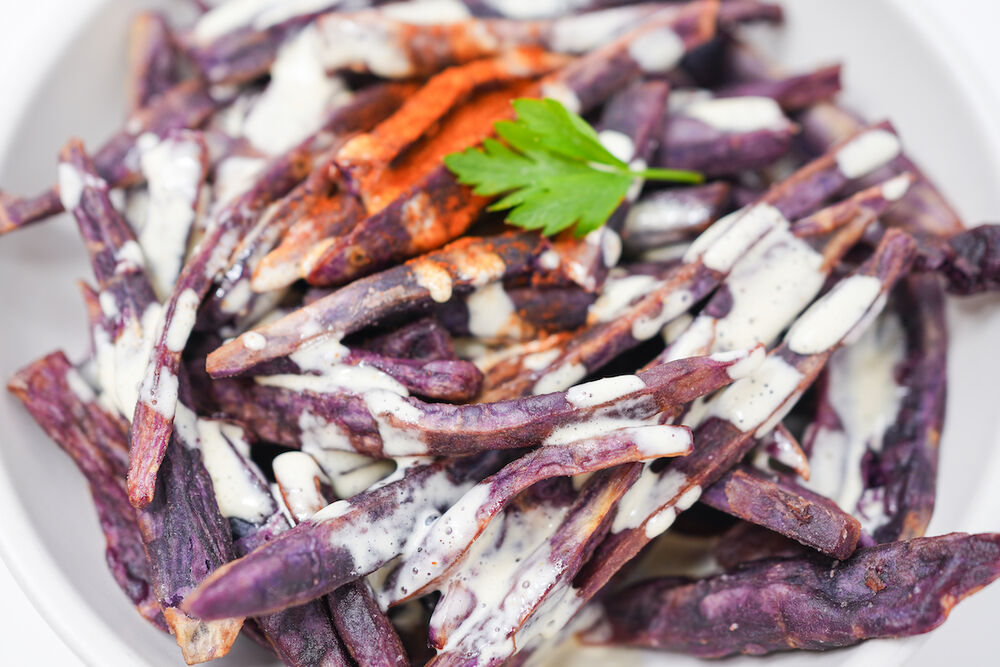 Ube Fries with Creamy Mango Aioli Recipe | The Feedfeed