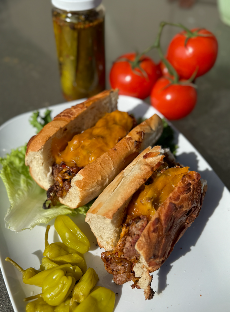 Charcoal-Grilled Ground Beef Chopped Cheese Hero Recipe | The Feedfeed