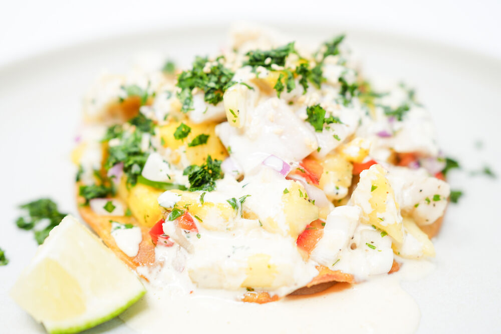 Swordfish and Pineapple Ceviche Tostada Recipe | The Feedfeed