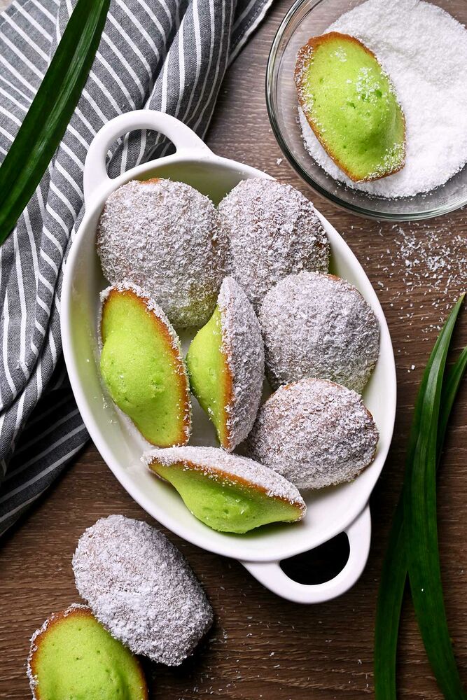 Pandan Coconut Madeleines Recipe | The Feedfeed