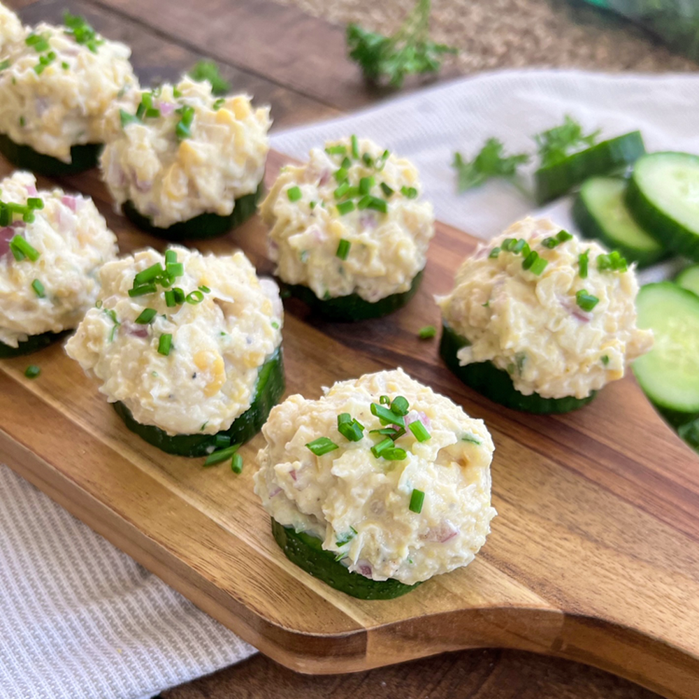Chickpea Salad Canapés | HEALTHY & Delicious 10 Minute Recipe Recipe ...