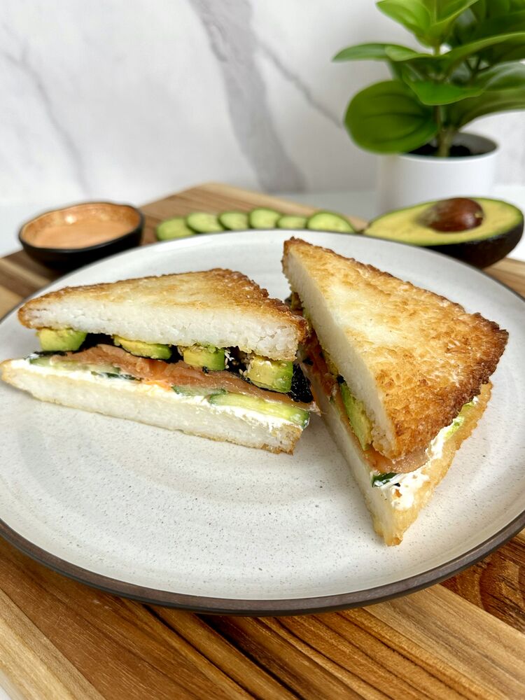 Philadelphia Roll Style Crispy Rice Sandwich Recipe | The Feedfeed