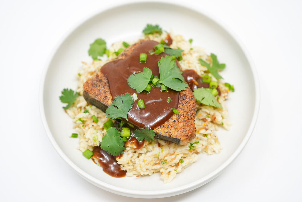 Pan-Seared Swordfish with Thai-Inspired Mango Sauce Recipe | The Feedfeed