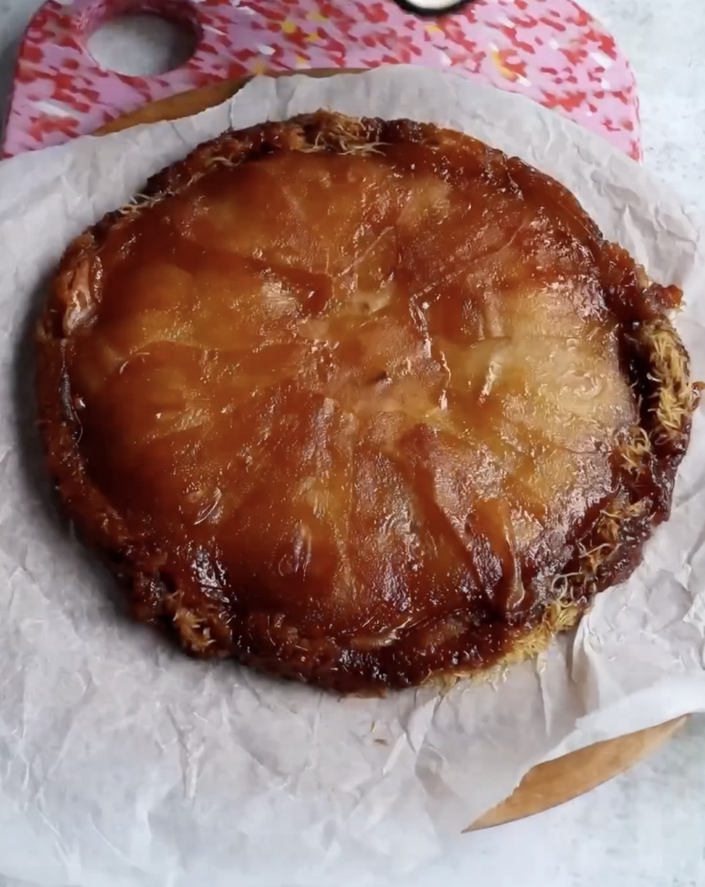 Apple and Pear Kataifi Tarte Tatin Recipe | The Feedfeed