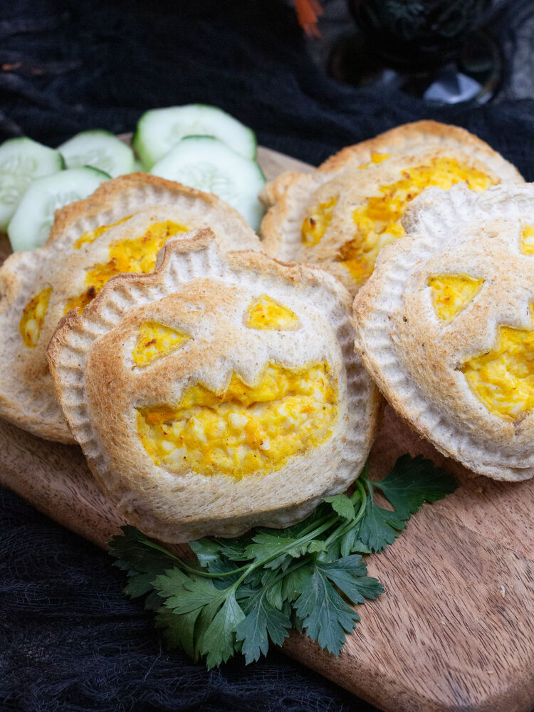 Halloween Egg Sandwiches Recipe | The Feedfeed