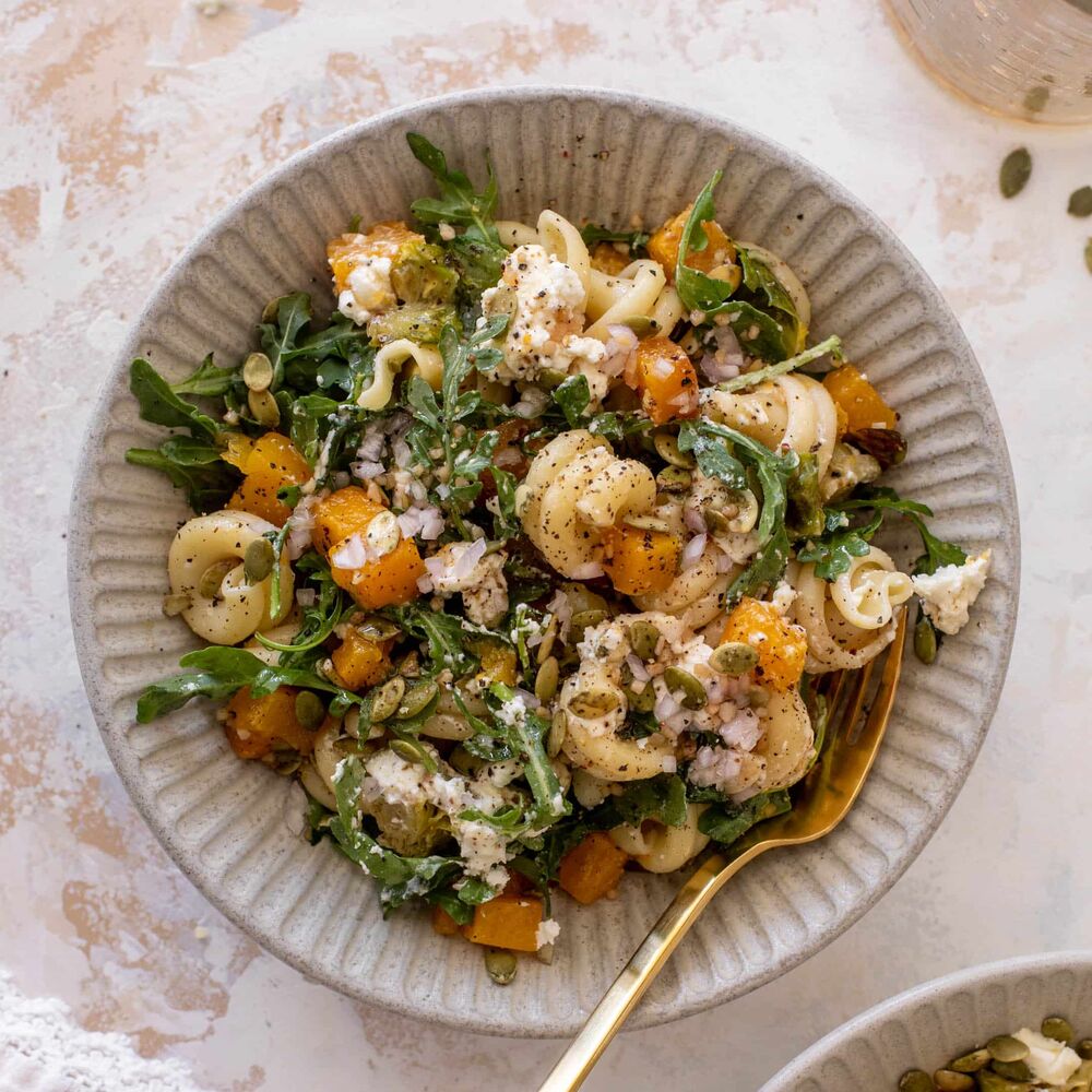 Autumn Pasta Salad with Maple Vinaigrette Recipe | The Feedfeed