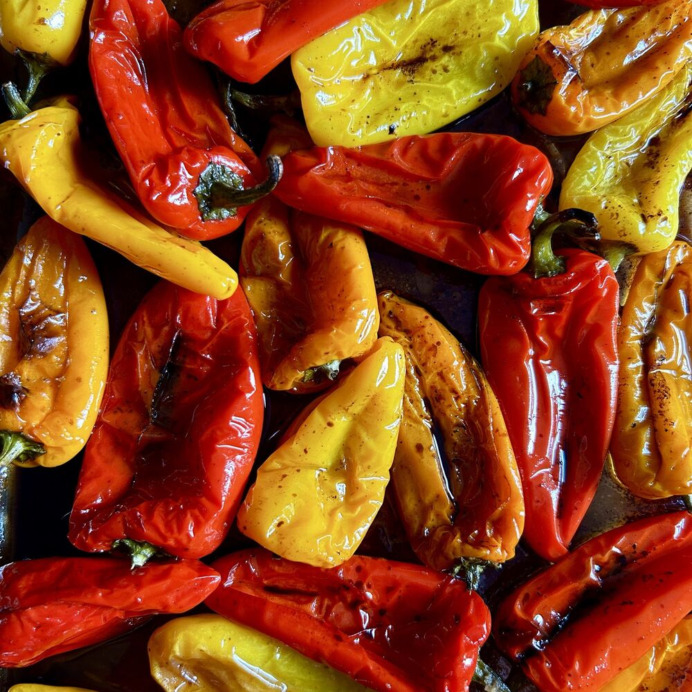 4-Ingredient Balsamic Roasted Mini Sweet Peppers Recipe | The Feedfeed