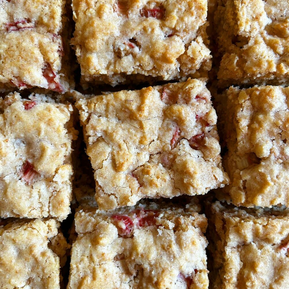 Coconut Rhubarb Breakfast Cake Recipe | The Feedfeed