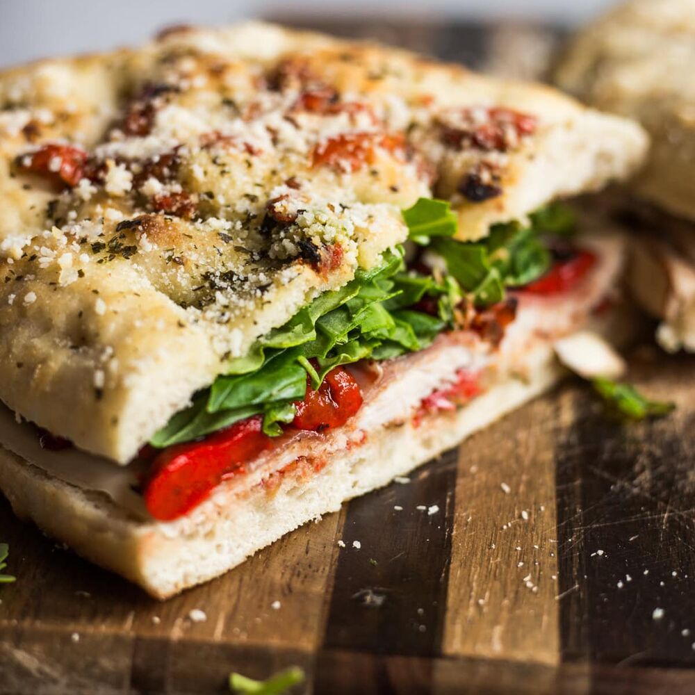 Italian Turkey Focaccia Sandwiches Recipe | The Feedfeed