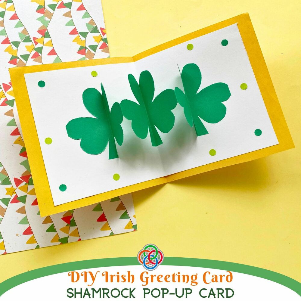 Diy shamrock pop-up card for saint patrick's day greetings Recipe | The ...