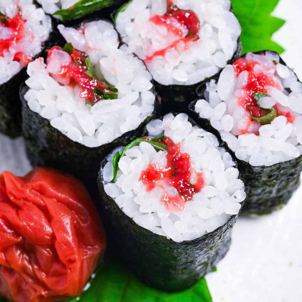 Ume Shiso Maki (Pickled Plum & Perilla Leaf Sushi Rolls) Recipe | The ...