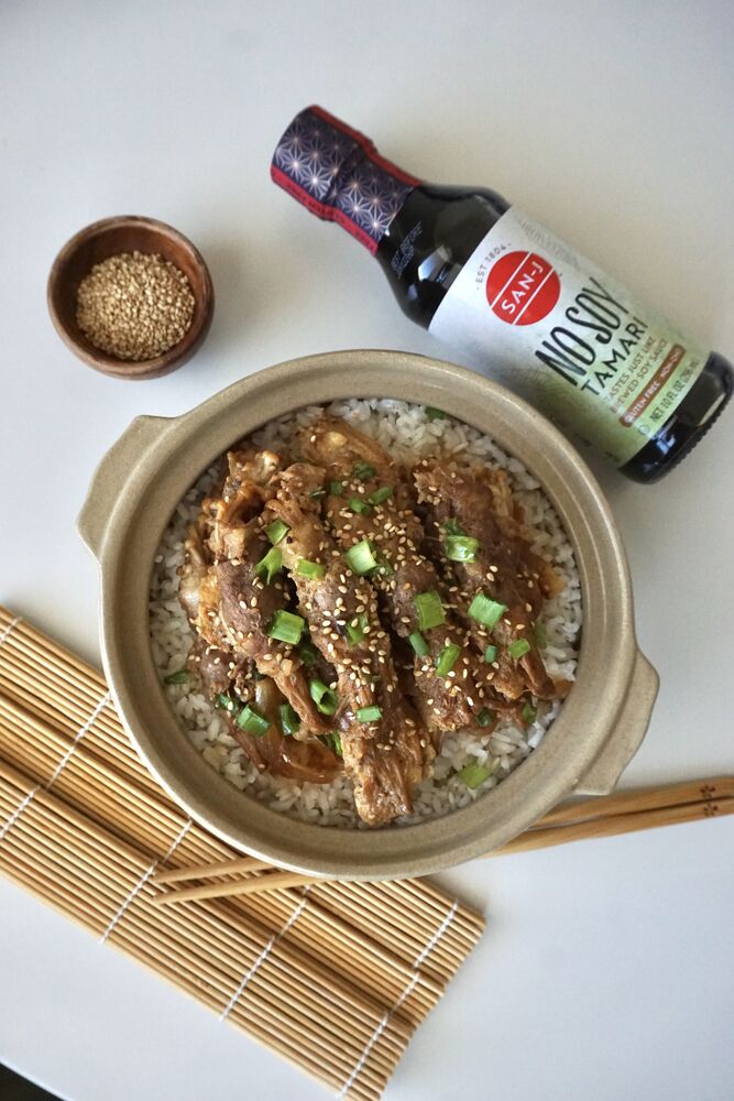 Enoki Beef Rolls Over Rice Recipe | The Feedfeed