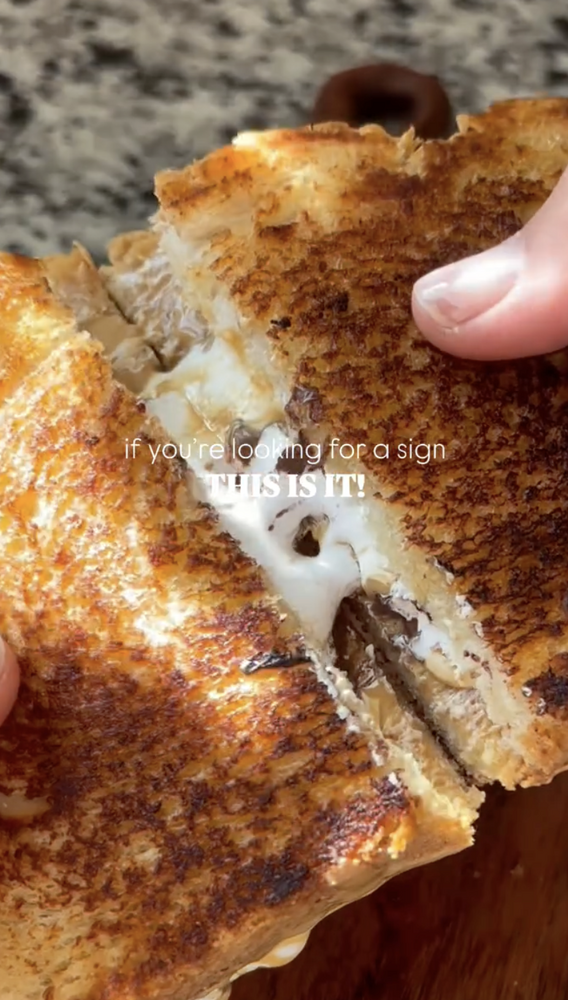 Grilled Fluffernutter Sandwich with Chocolate Recipe | The Feedfeed