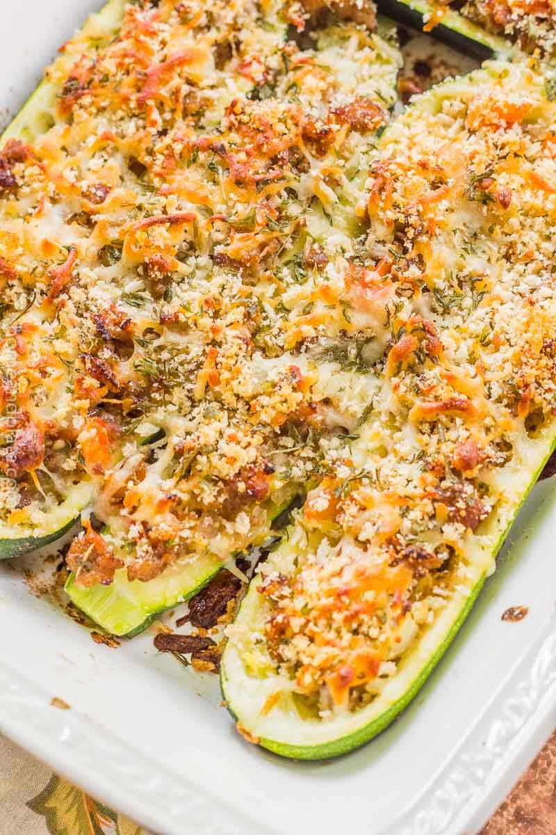 Healthy and easy baked stuffed zucchini - baked stuffed zucchini Recipe ...