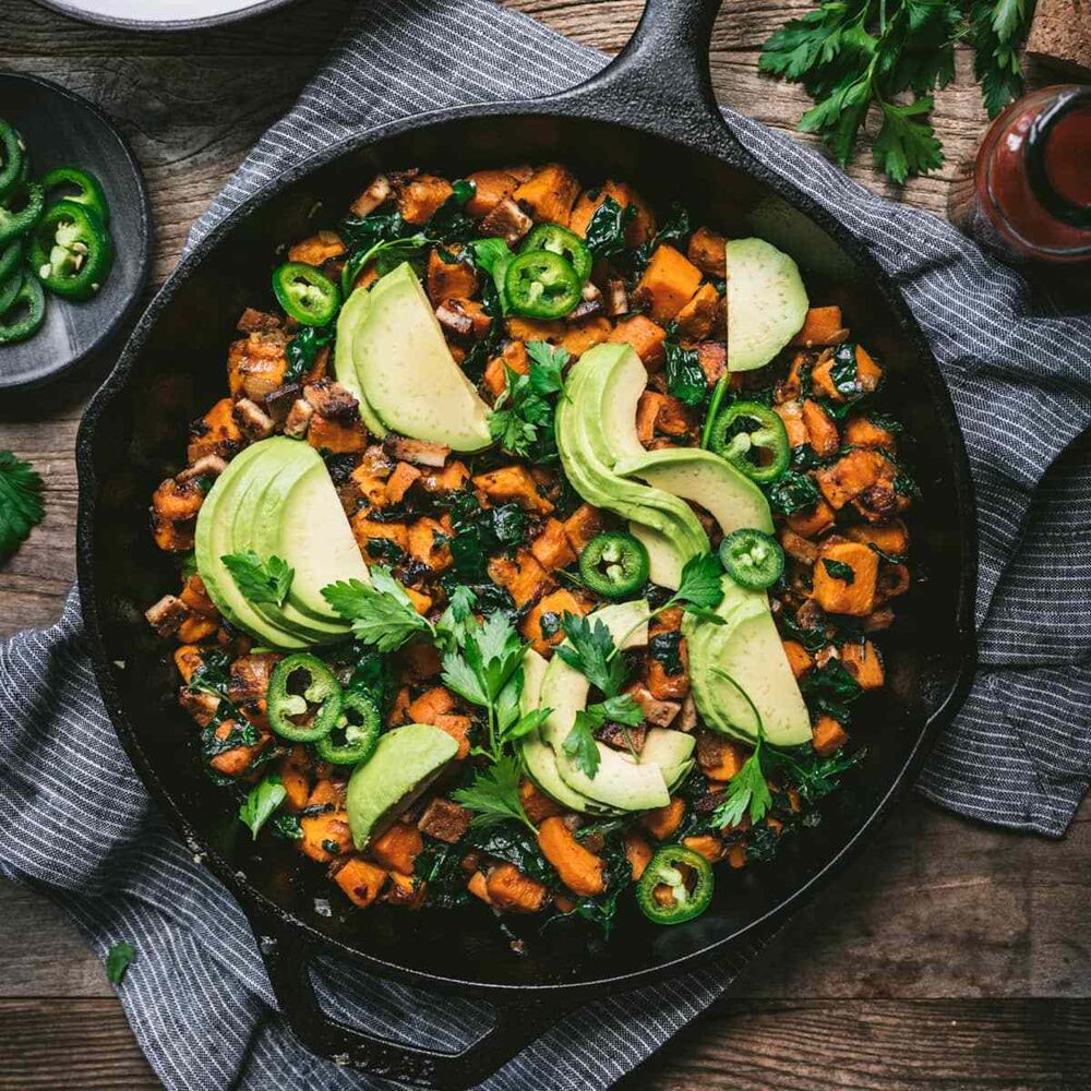 Vegan sweet potato breakfast hash | crowded kitchen Recipe | The Feedfeed