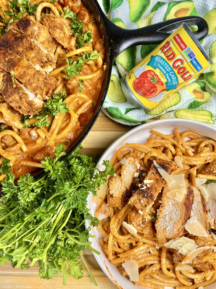 Creamy Creole Pasta with Blackened Chicken, Shrimp, and Andouille ...