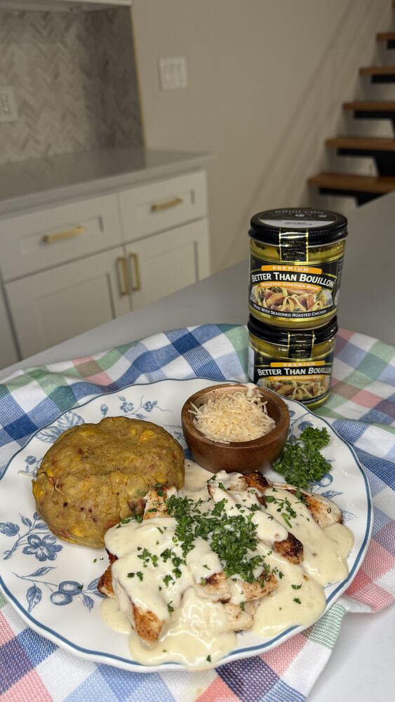 Mofongo with Chicken and Creamy Sauce Recipe | The Feedfeed