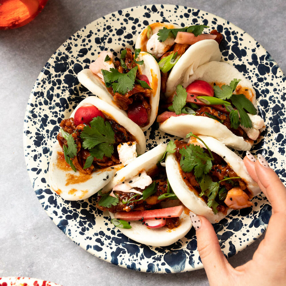 Mushroom Bao Buns with Gochujang Sauce Recipe | The Feedfeed