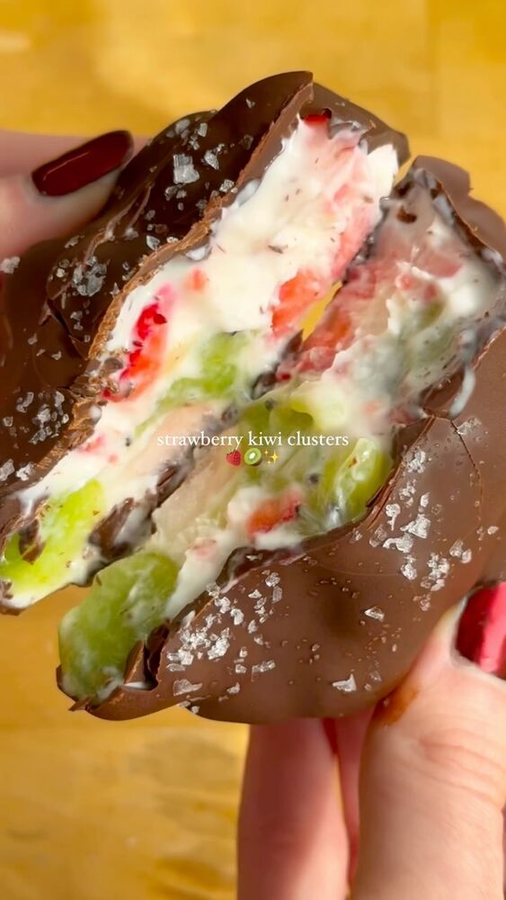 Frozen Strawberry Kiwi Yogurt Clusters Recipe | The Feedfeed