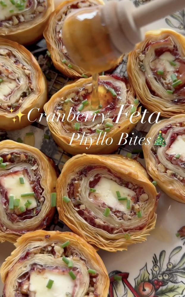 Cranberry Feta Phyllo Bites Recipe | The Feedfeed