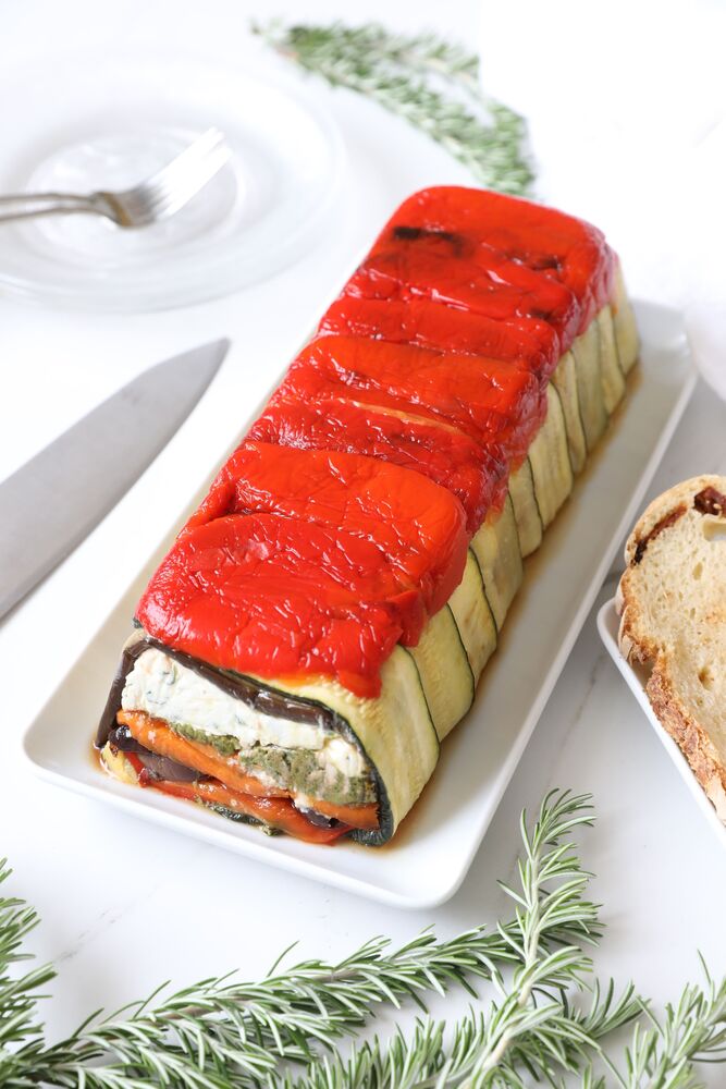 Roasted Vegetable Terrine Recipe | The Feedfeed