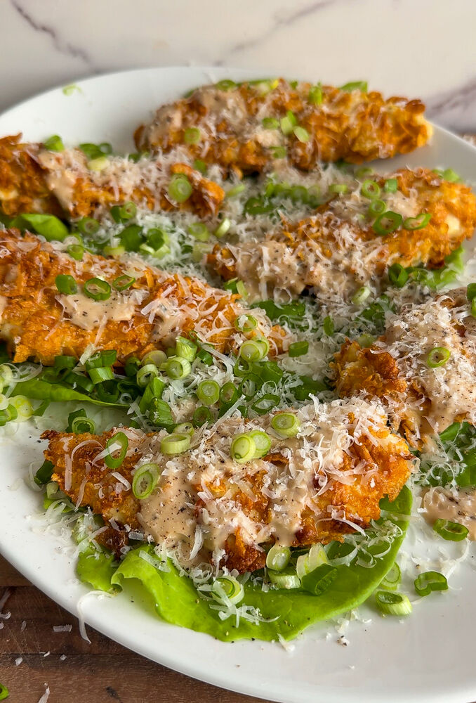 Crispy Chicken Caesar Lettuce Bites Recipe | The Feedfeed