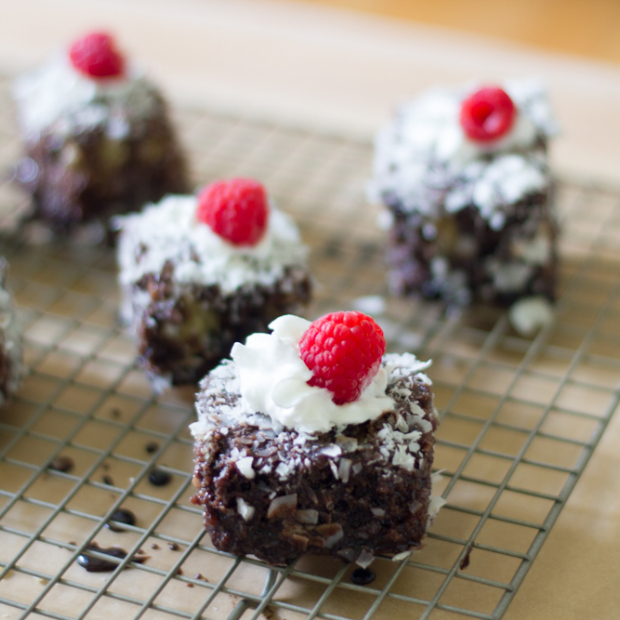 Raspberry Lamingtons by Annie Wang , | The Feedfeed