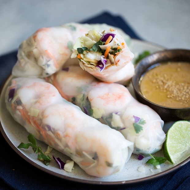 Fresh Asian Chopped Salad Shrimp Spring Rolls by thefeedfeed, | The ...