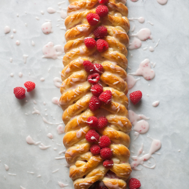 Raspberry Brioche Braid by Zoe Francois , | The Feedfeed