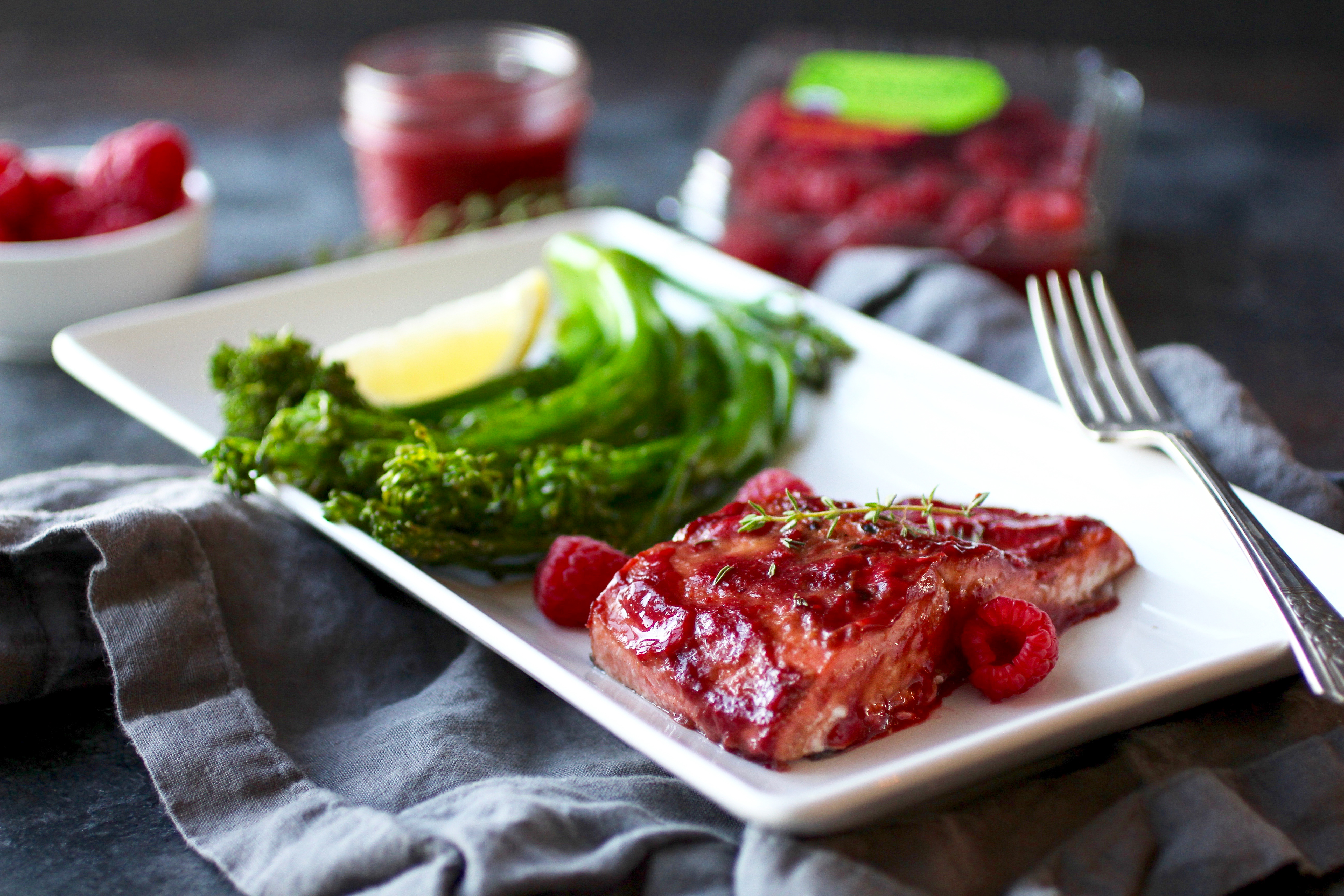 Raspberry Balsamic Glazed Salmon by Real Food RD - Stacie Hassing ...