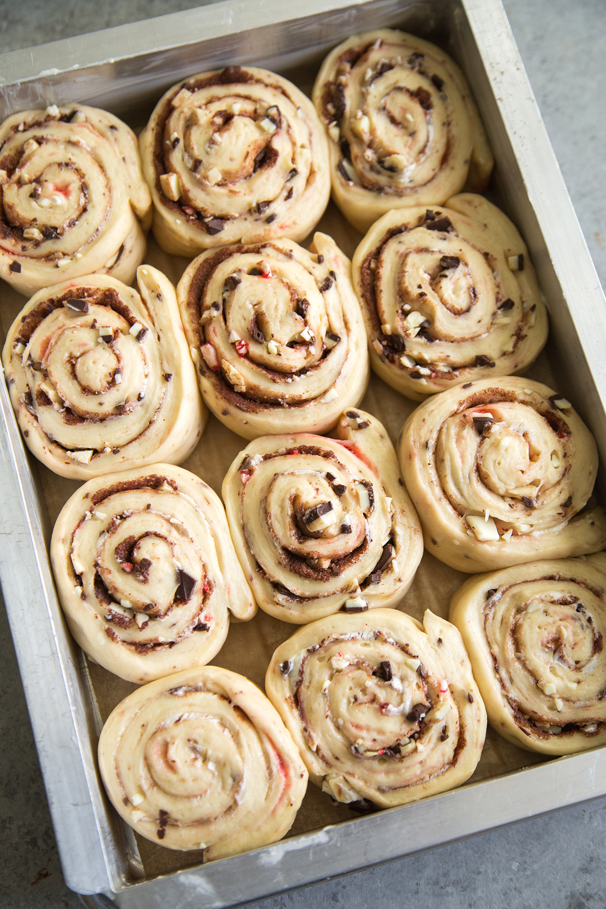 Peppermint Bark Rolls by thefeedfeed, | The Feedfeed