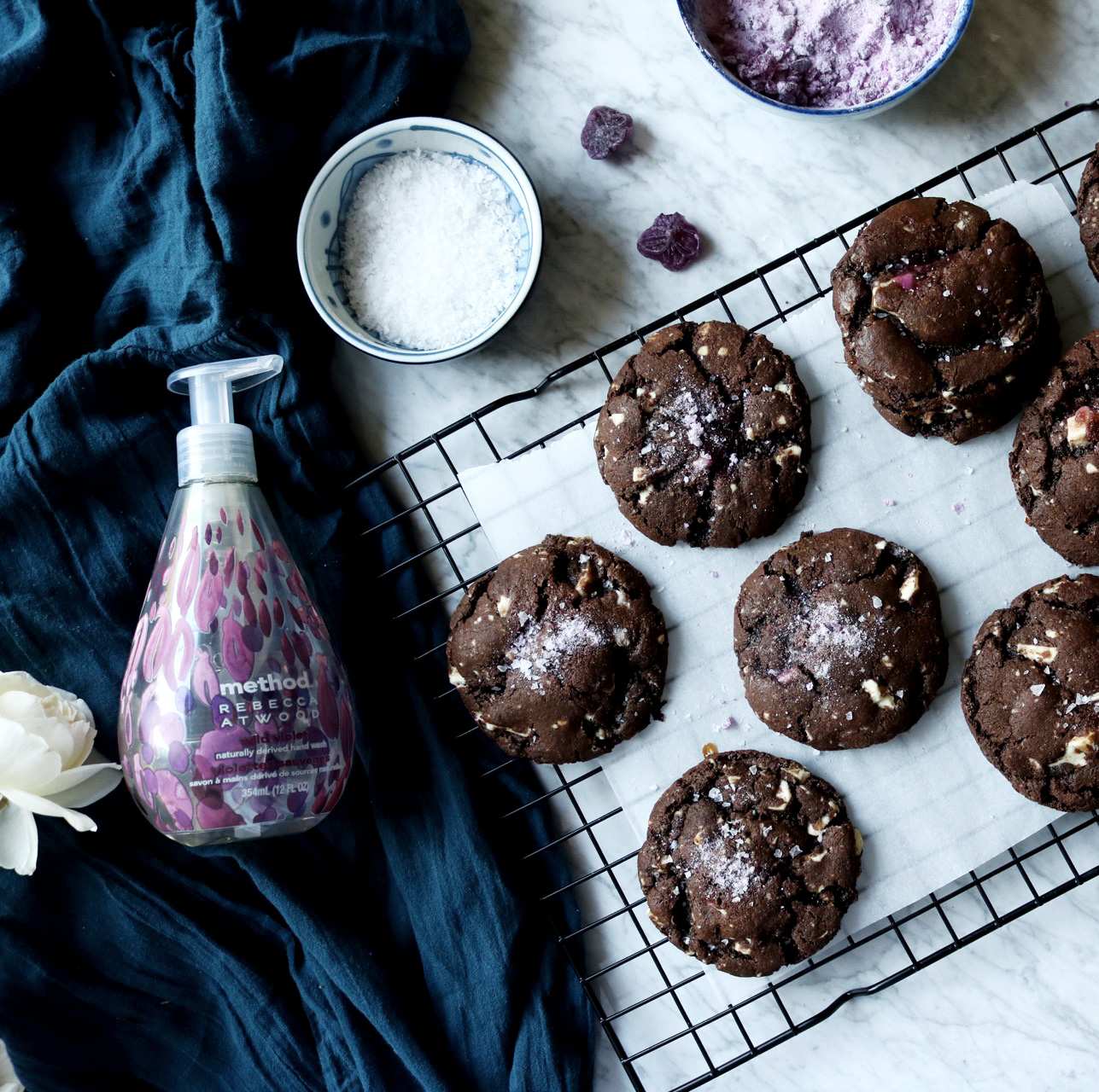 Salted Dark Chocolate Violet Cookies by Rebecca Firth , Santa Ynez ...