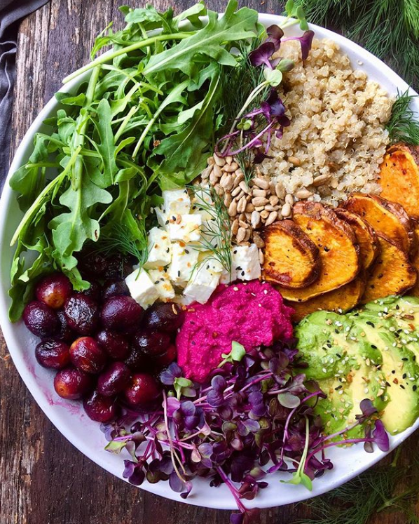 Roasted Grape and Sweet Potato Salad Recipe | The Feedfeed