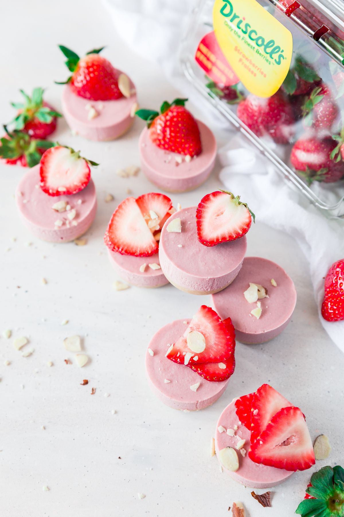 No Bake Mini Vegan Strawberry Cheesecakes Recipe | The Feedfeed