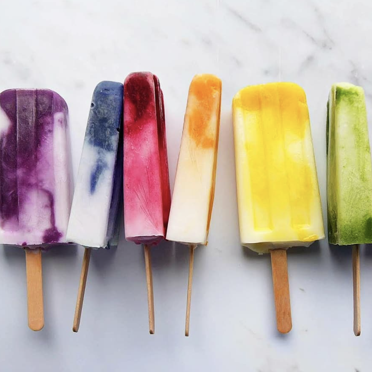 Assorted Colorful Coconut Ice Pops Recipe | The Feedfeed
